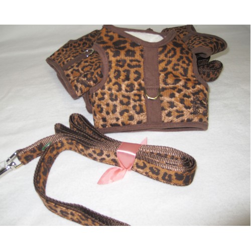 Sherpa Lined Leopard Body Harness